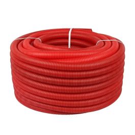Vamzdis gofruotas D50 450N raudonas su viela ECOPIPE FLEX [50m] - ECOPIPES