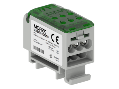 Gnybtas atsišakojimo 80A 2x16, 6x6mm2 žalias OJL80A - MOREK