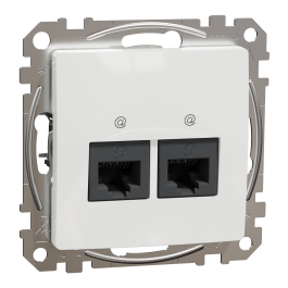 Lizdas p/t kompiuterinis IP20 2x8 be rėmelio baltas RJ45 Kat.6 UTP ...